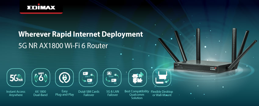 Edimax Introduces the 5G-8649AX AX1800 Wi-Fi 6 Router: A New Standard ...